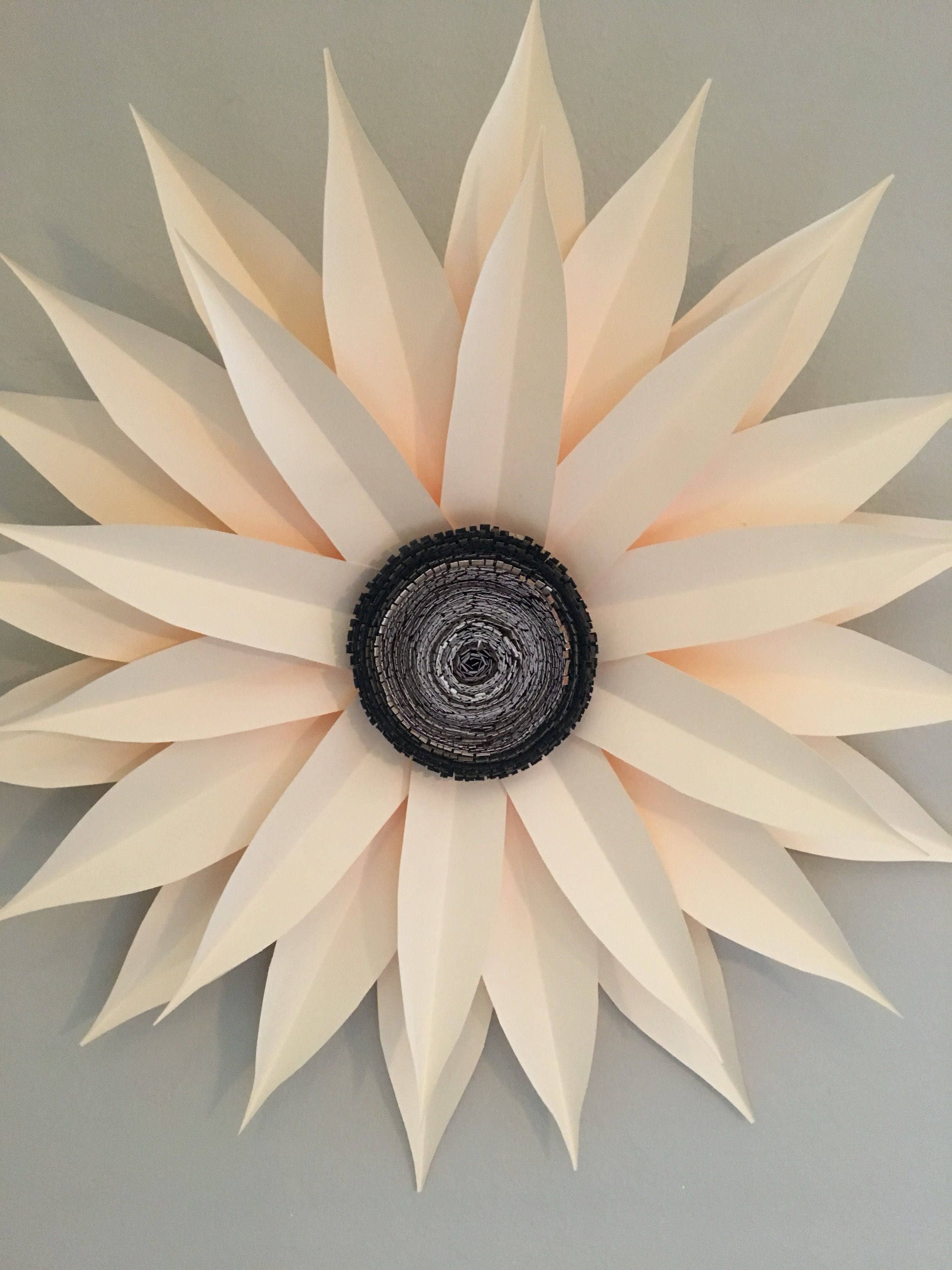 Paper Flower/paper Sunflower/yellow Paper Sunflower/large Paper ...