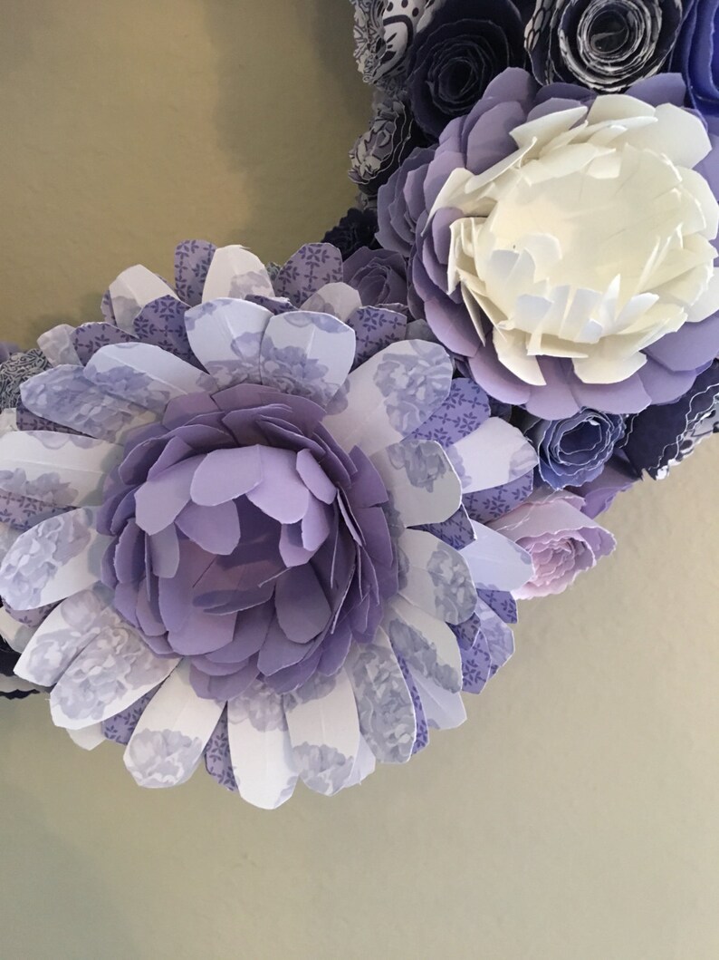 Purple Paper Flowers/lavender Paper Flowers/deep Purple Paper Flowers ...