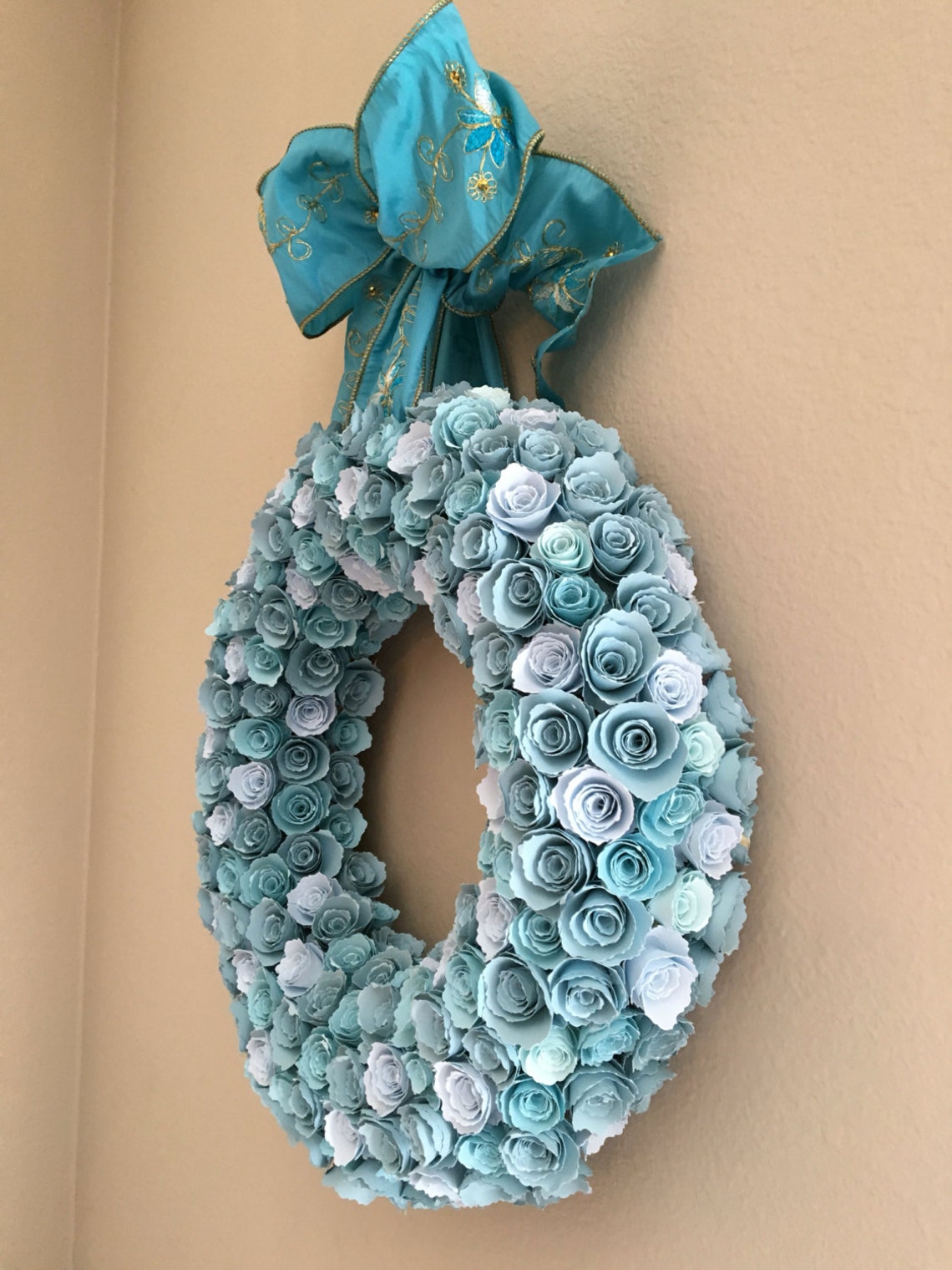 Paper Flowers/blue Paper Flowers/light Blue Paper - Etsy