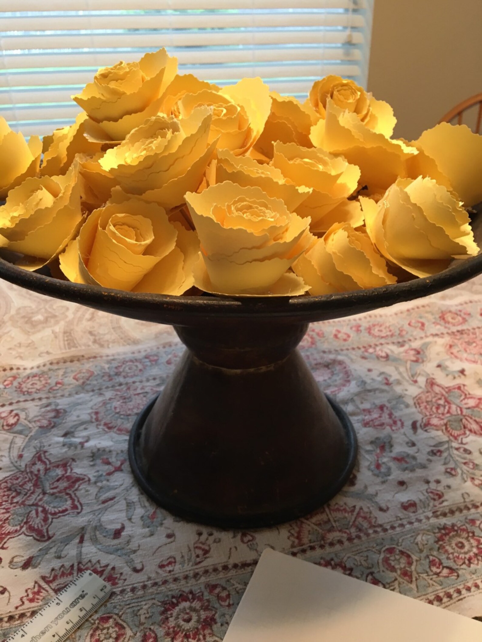 Paper Flowers/large Yellow Paper Roses Diy/large Paper - Etsy