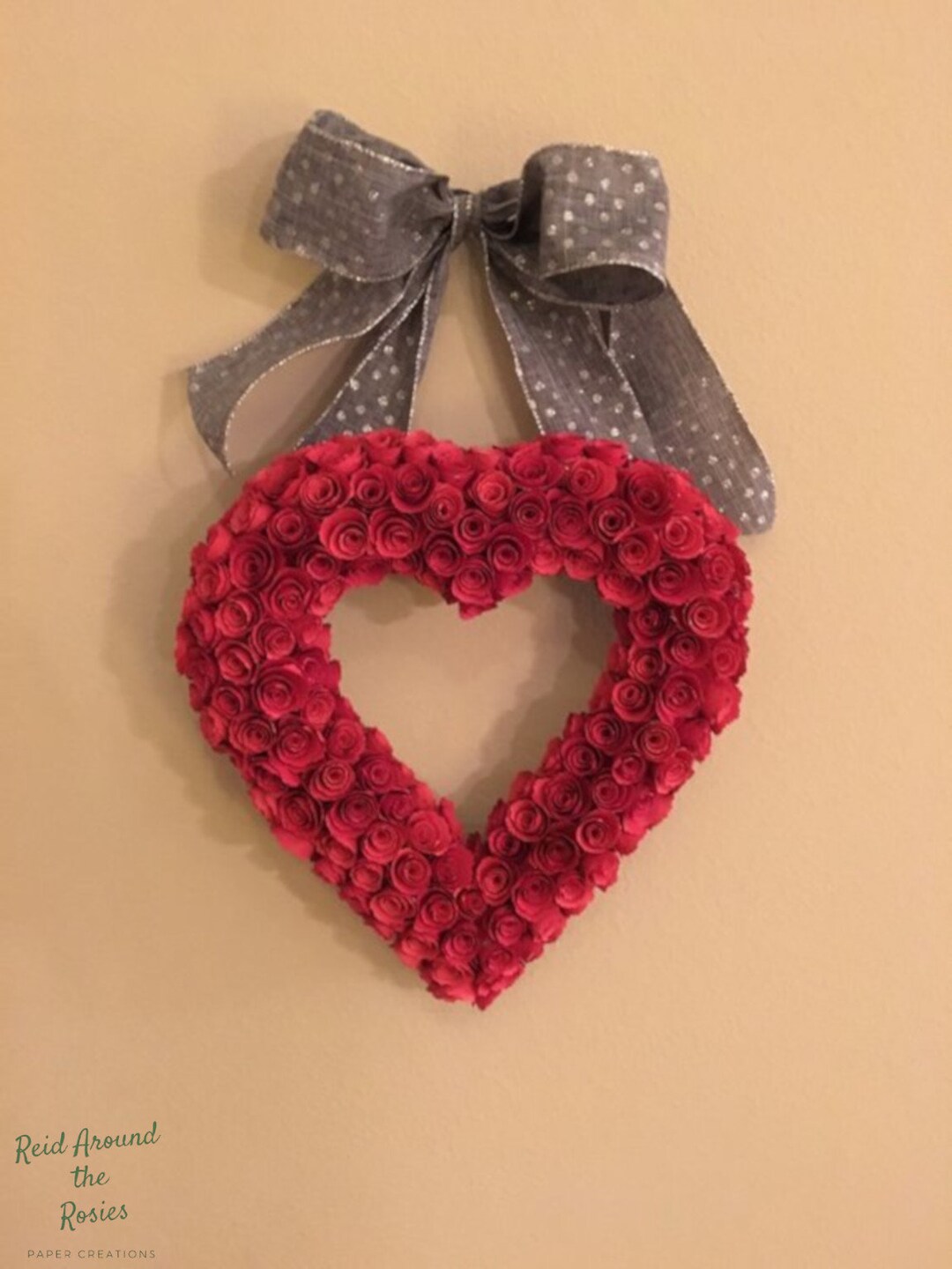 Paper Flowers/red Paper Flower Wreath/red Paper Flowers/red Paper ...