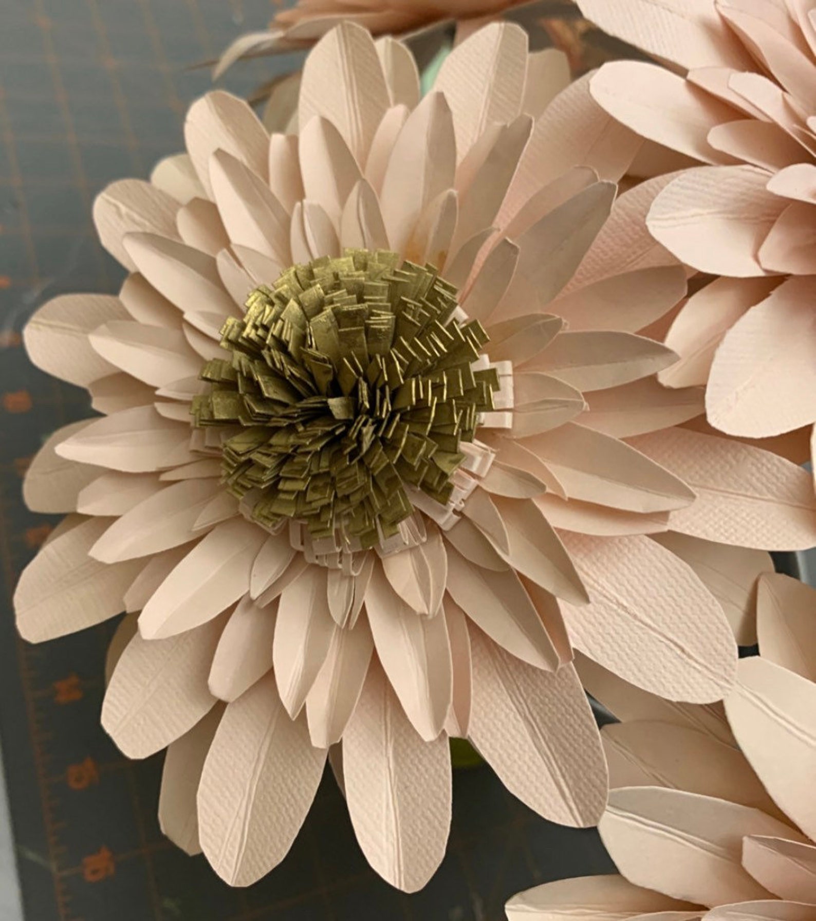 Paper Flowers/white Paper Daisies /yellow Paper Center/stemmed Paper ...