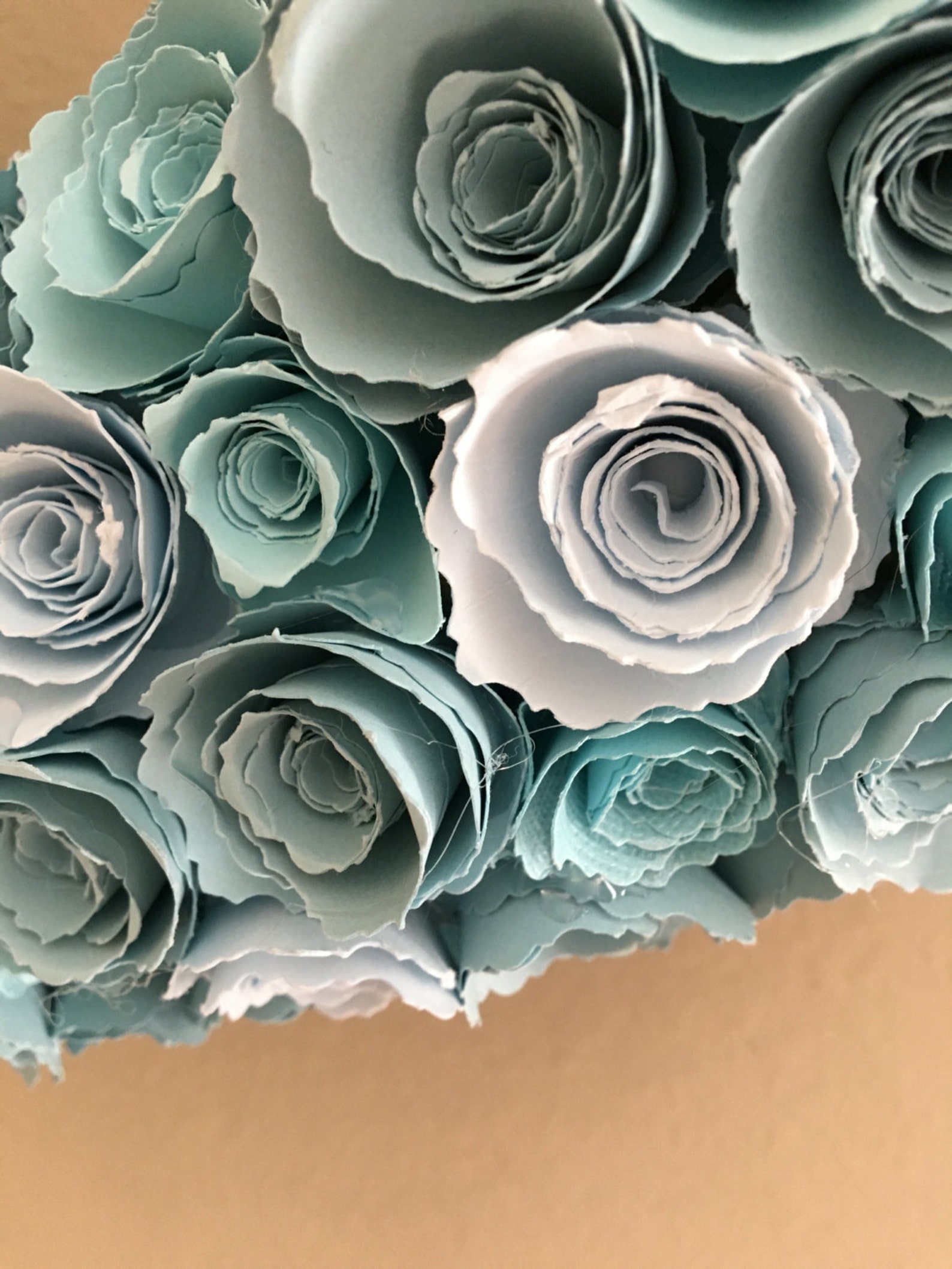 Paper Flowers/blue Paper Flowers/light Blue Paper - Etsy