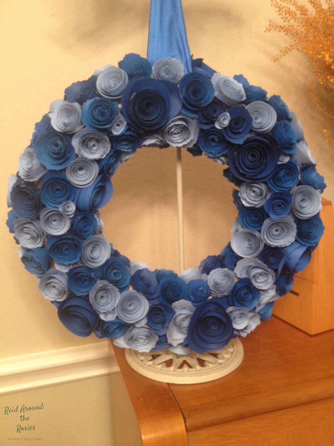Paper Flowers /navy Blue Paper Flowers/baby Blue Paper Flowers/light ...