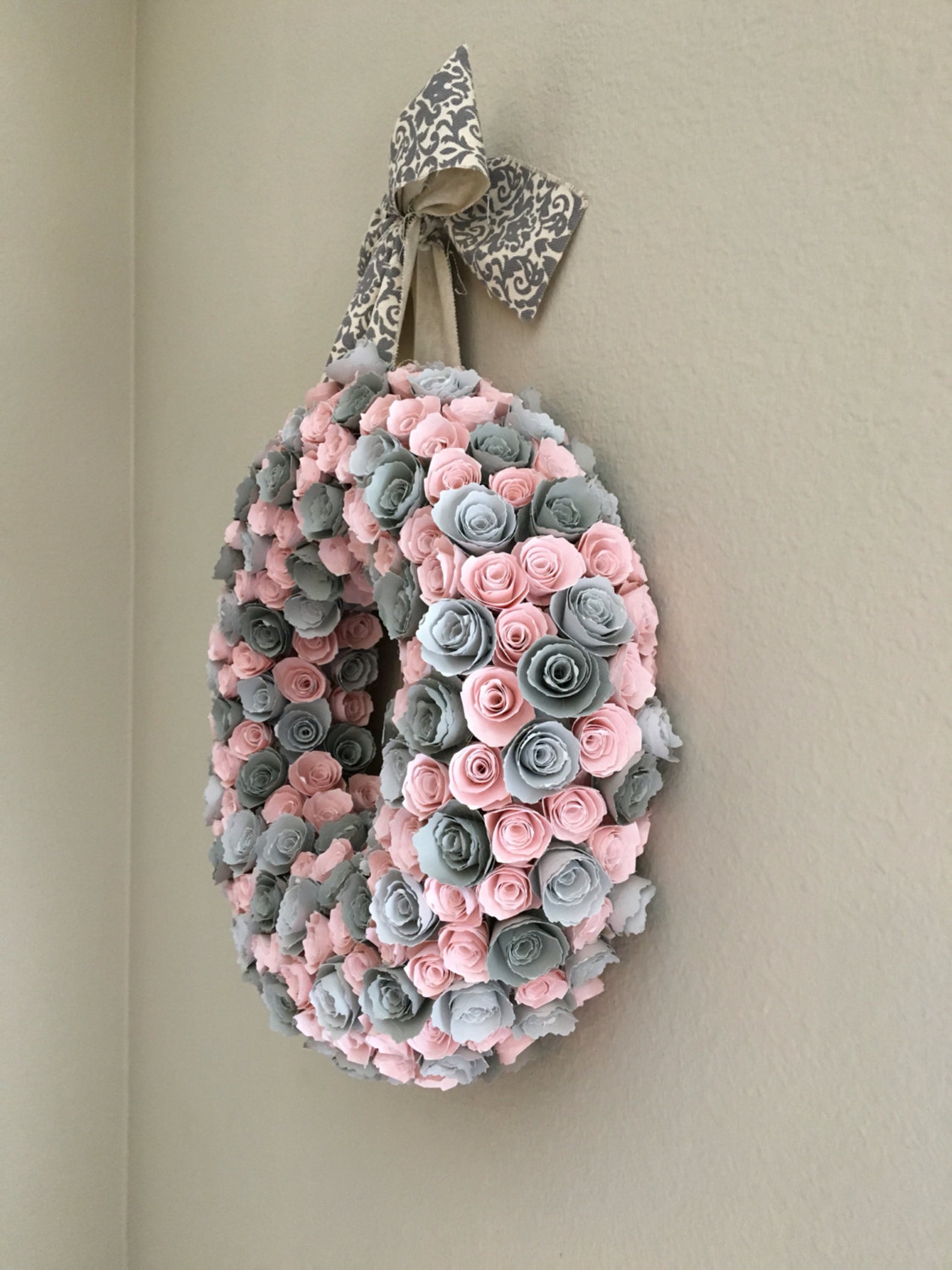 Paper flowers/Baby pink paper flowers/gray paper flowers/pink | Etsy