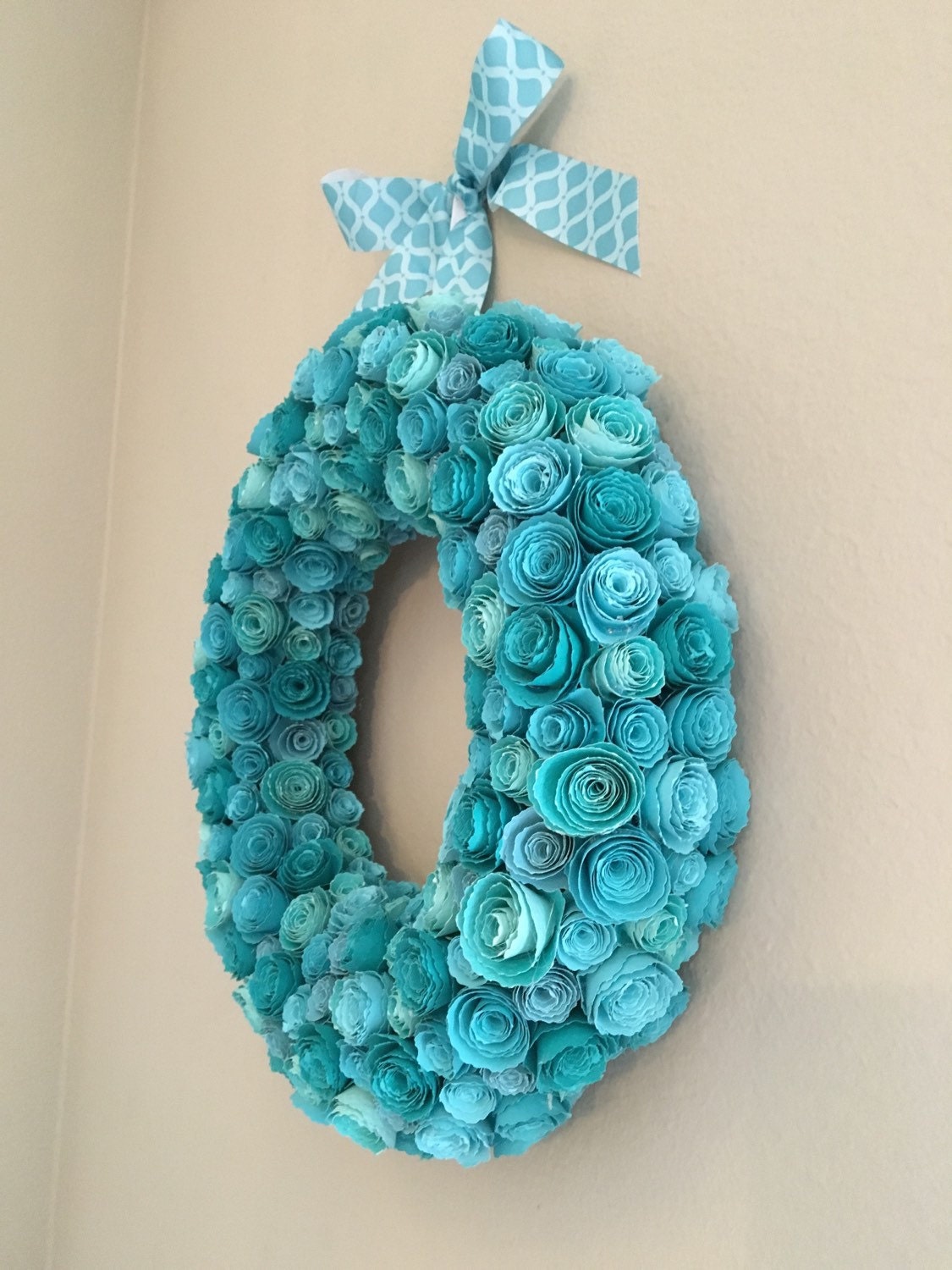 Aqua Paper Flowers/turquoise Paper Flowers/aqua and Turquoise | Etsy