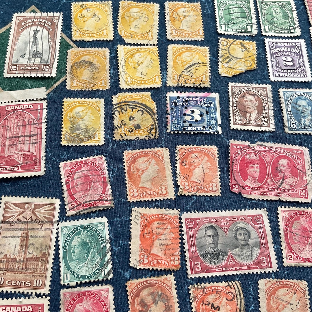 Canada Stamps Large Lot 100+ Used 1800s 1900s Postage Queen Victoria 1 ...