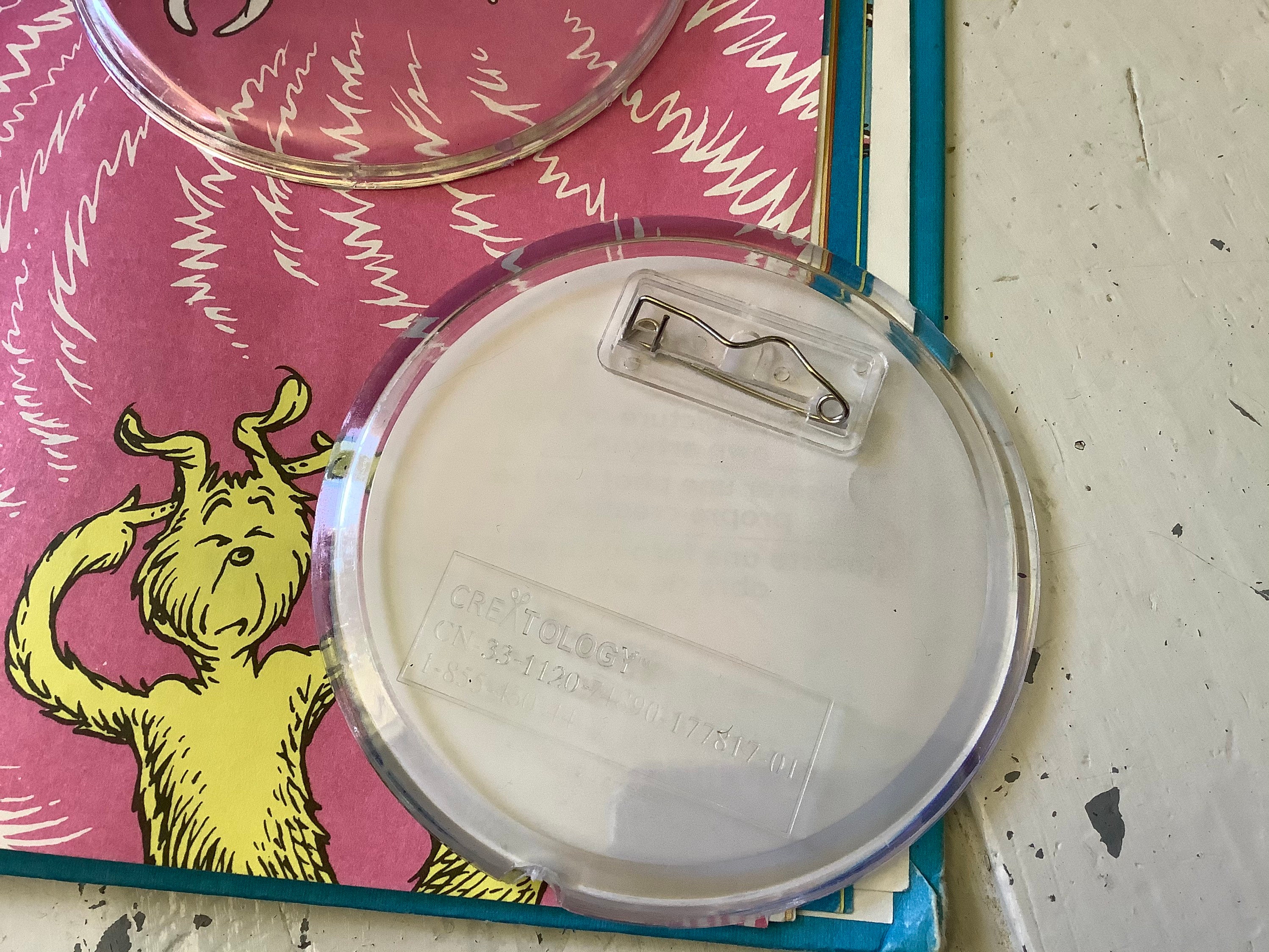 Clear Plastic Pin Back to Make Your Own Button Insert a - Etsy