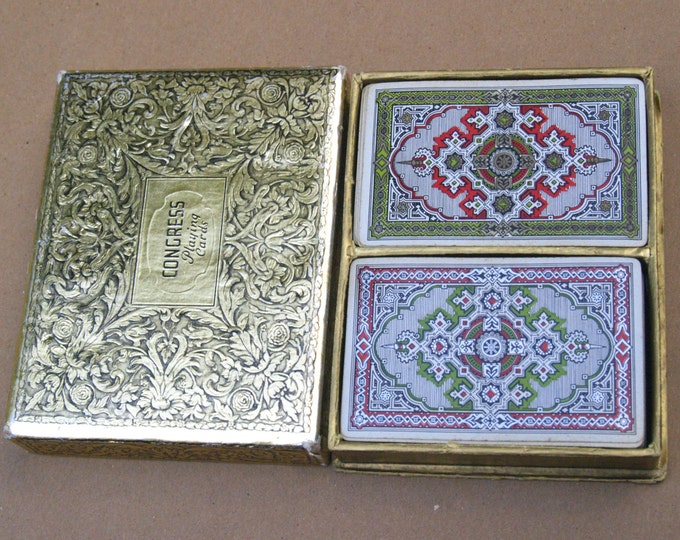 Vintage International Playing Cards, Double Deck 52 2 Jokers Each, Rare ...