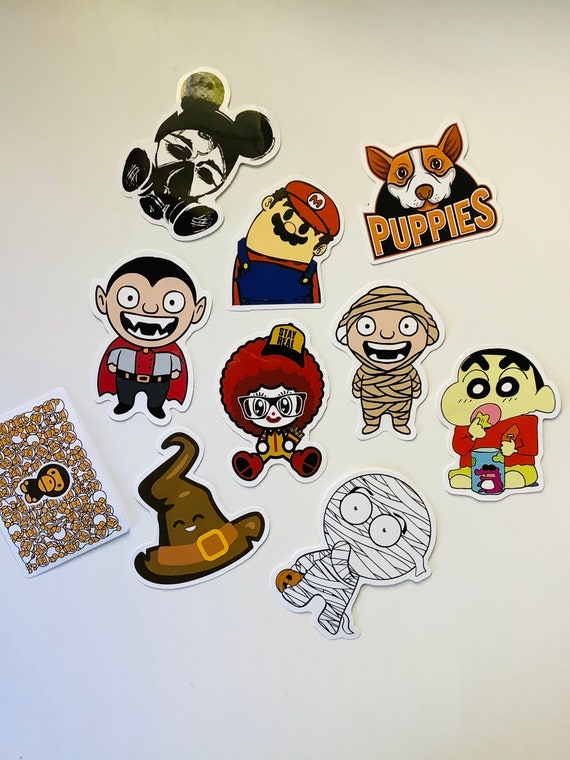 Pop Culture Vinyl Stickers Pack of 10 Pvc Cool Stickers to | Etsy