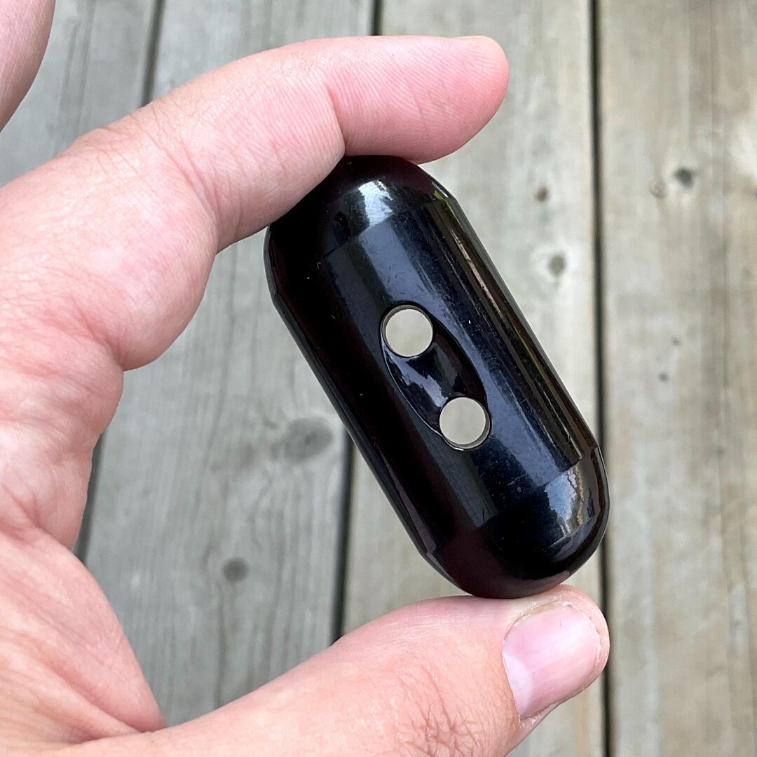 Bakelite Toggle Oversized Black Replacement Coat Button XL Large 60 Mm ...