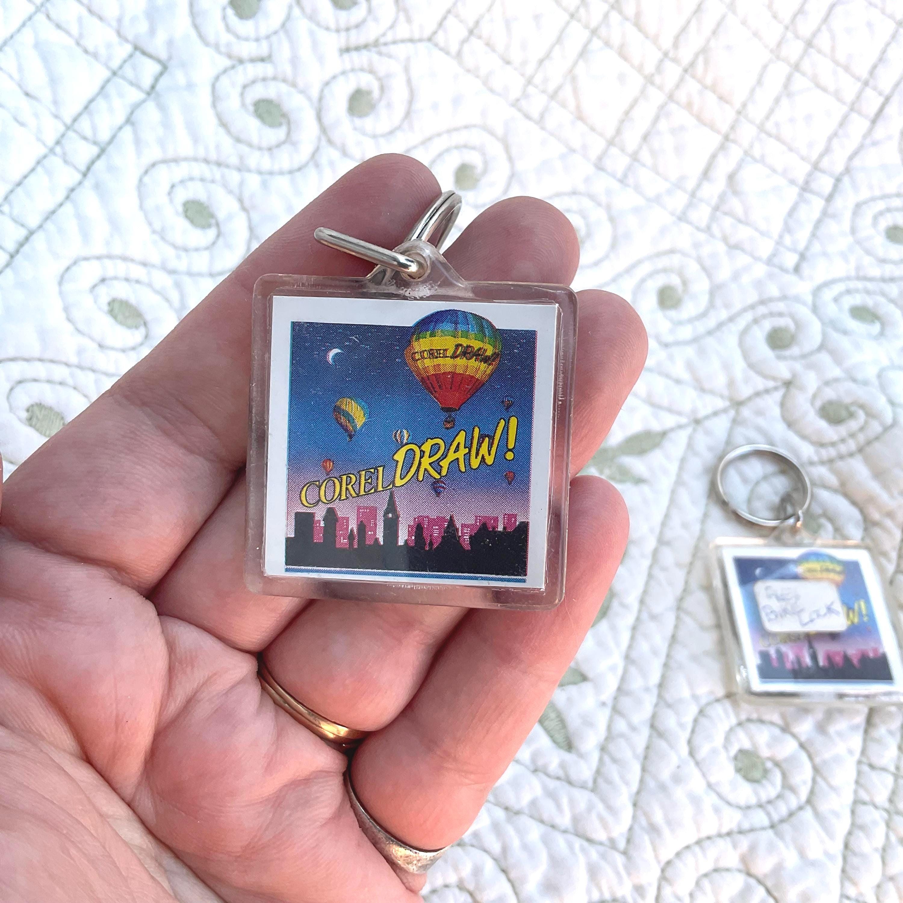 Y2K Key Chain 2 Corel Draw Vintage Pc Computer Software Collectible 90s ...