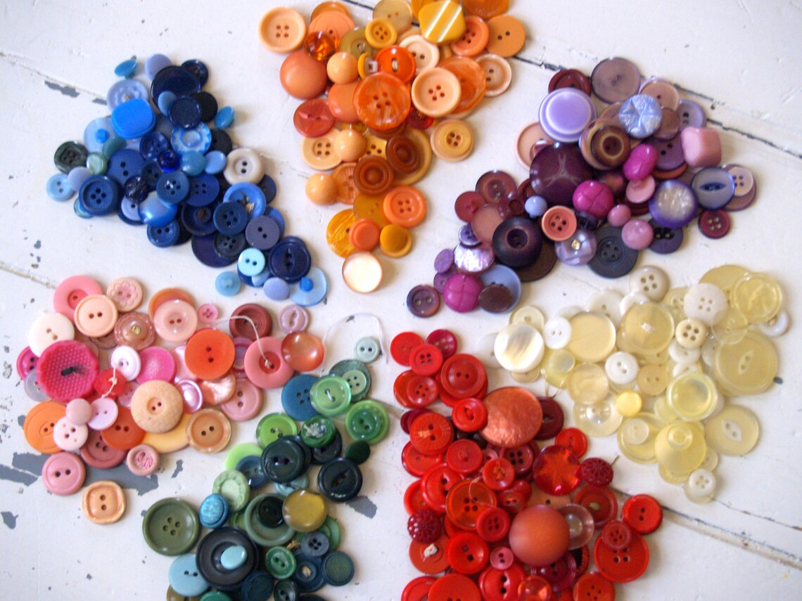 BIG Button Lot Rainbow Colors 560 Pc Variety Pack Assorted | Etsy