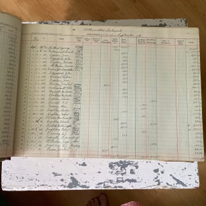 Old Handwriting Ledger Paper 10 Pages, 30s 40s 50s Large 12 X 17 ...