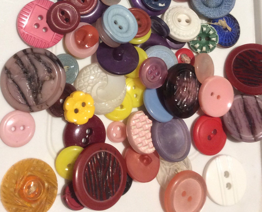 Mixed Buttons for Kids Crafts and Sewing, 100 Pc Lot of Vintage and New ...