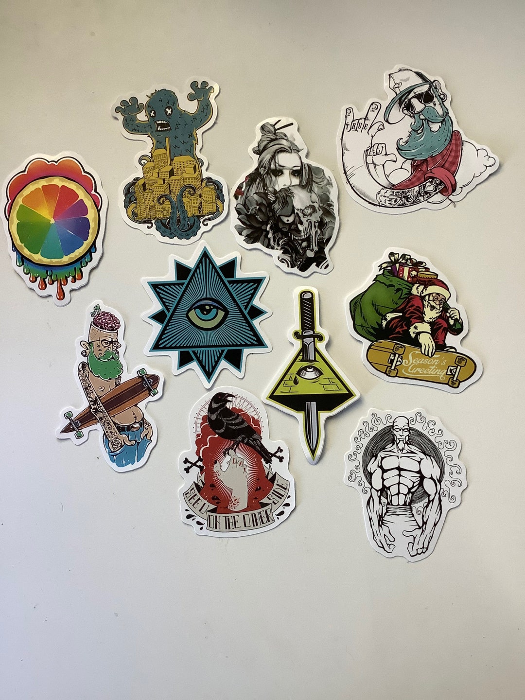 Skater Vinyl Stickers - Pack of 10 Pvc Cool Stickers to Use on Your ...