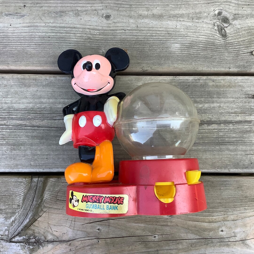 Mickey Mouse Gum Ball Dispenser Vintage 1986 Plastic Walt Disney ...