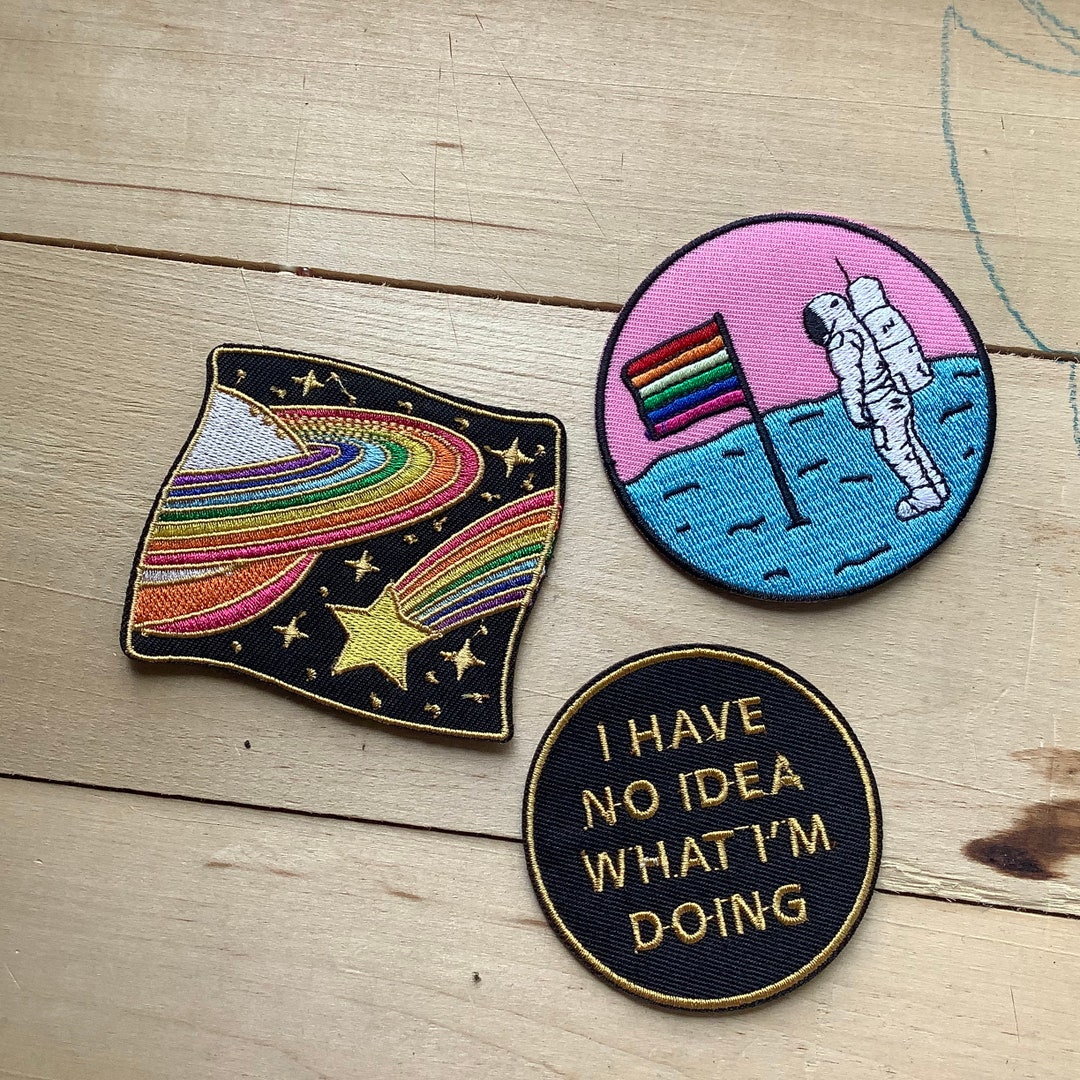New Cute Rainbow Iron on Patch, Lgbtqia Gay Queer Pride, Saturn Rings ...
