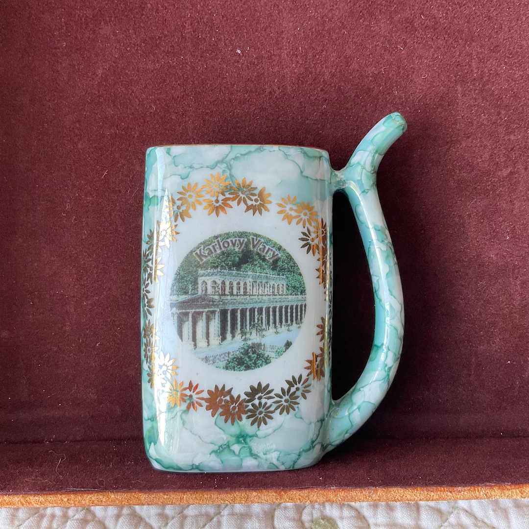 Porcelain Spa Spring Water Sipping Cup Vintage Czechoslovakia Karlovy ...