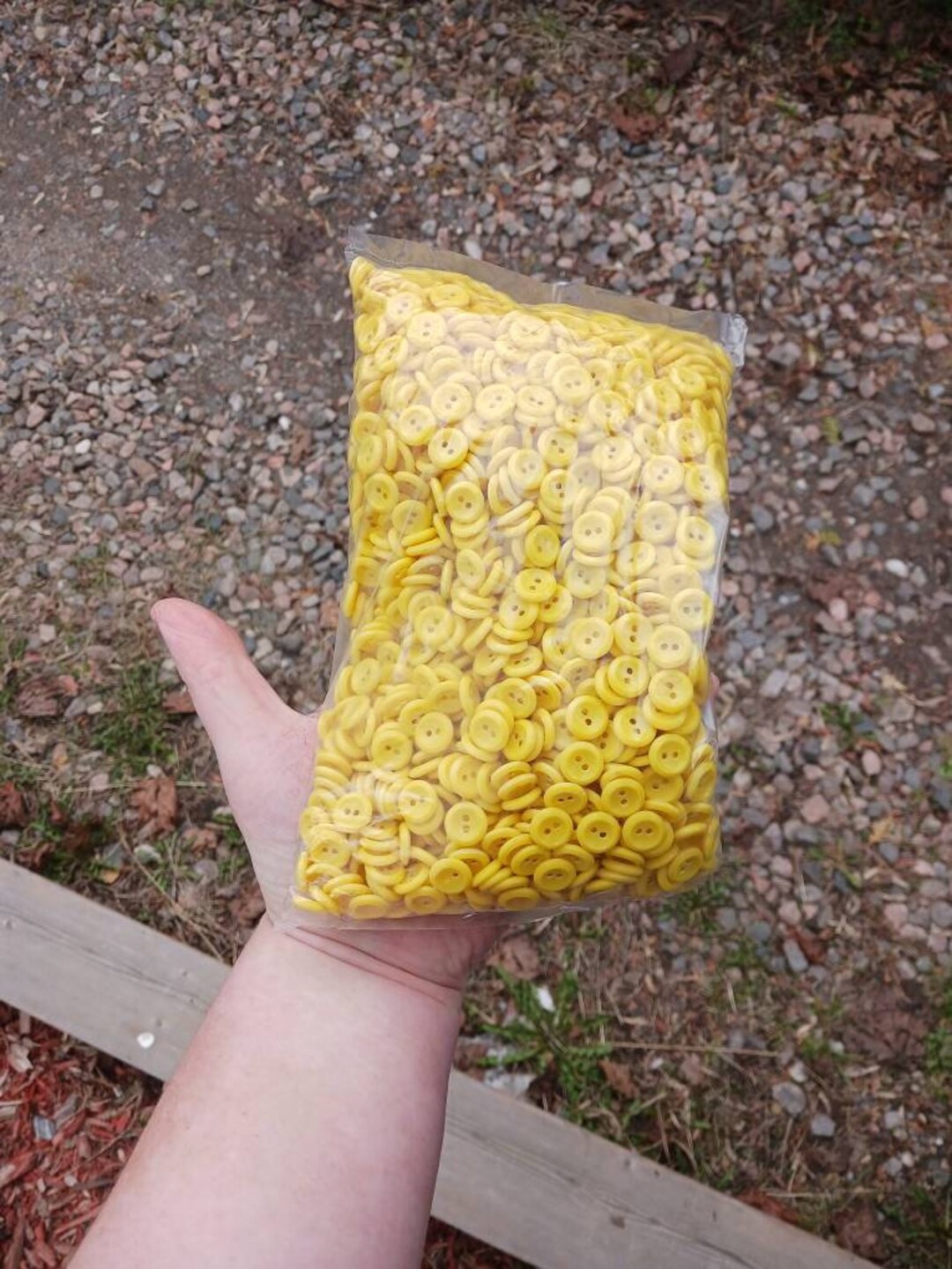 Small Yellow Buttons, 300, 500 1000 All the Same, Bulk Craft Supplies ...