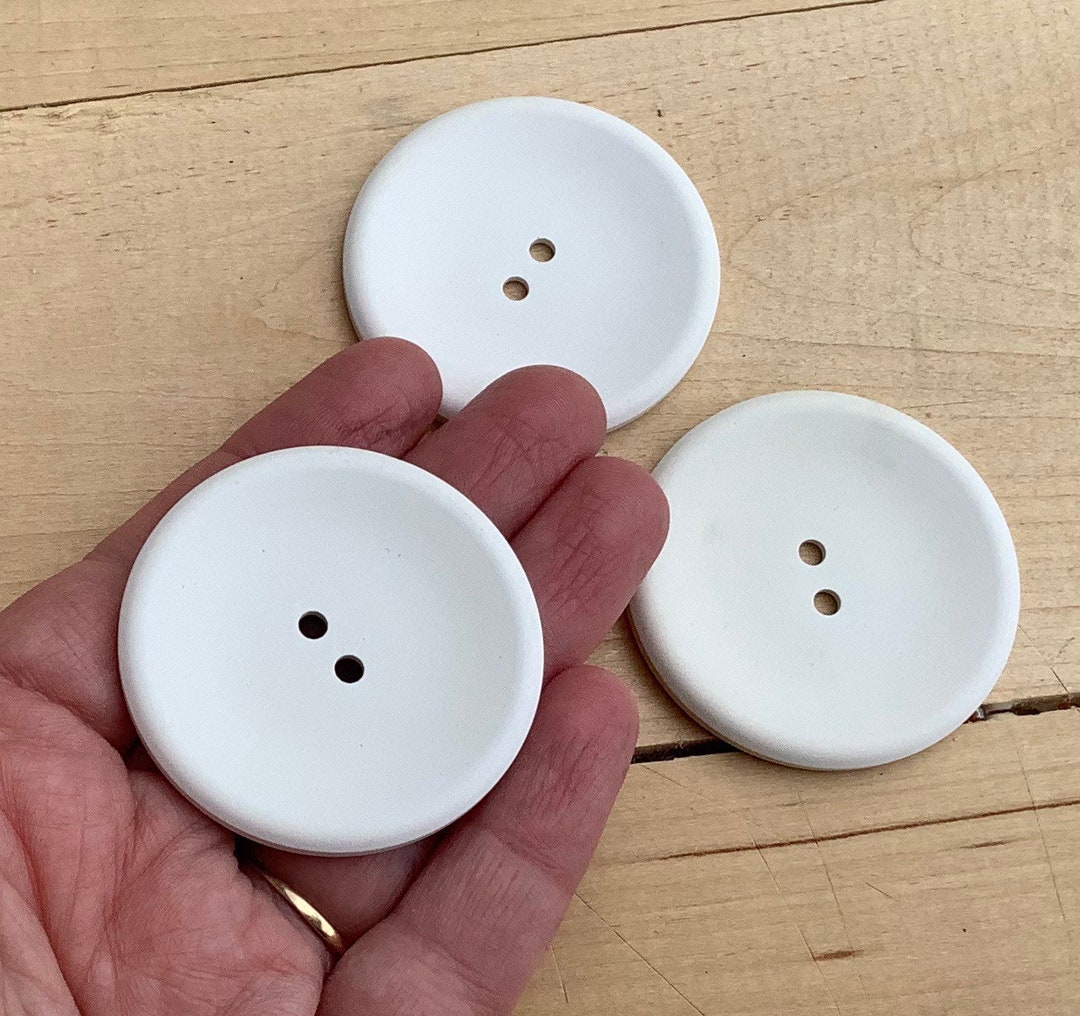 Big White Coat Buttons, 3 Large Flat Matte White Matching Vintage ...