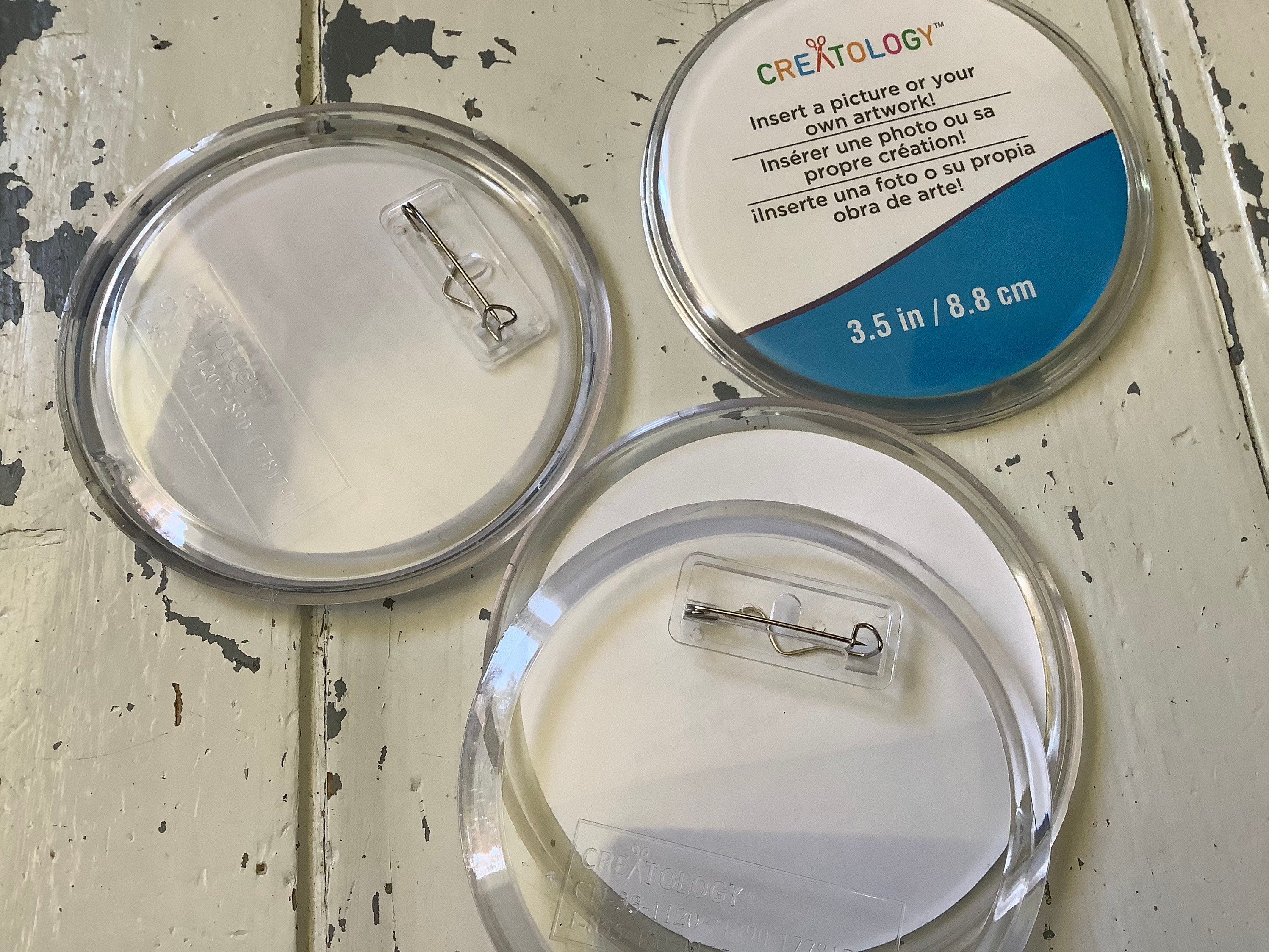 Clear Plastic Pin Back to Make Your Own Button Insert a - Etsy