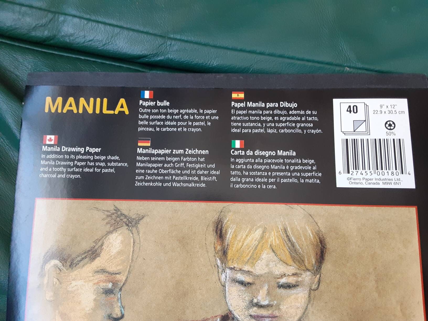 Toned Drawing Paper Manila Pad 40 Sheets Brand New Fierro | Etsy