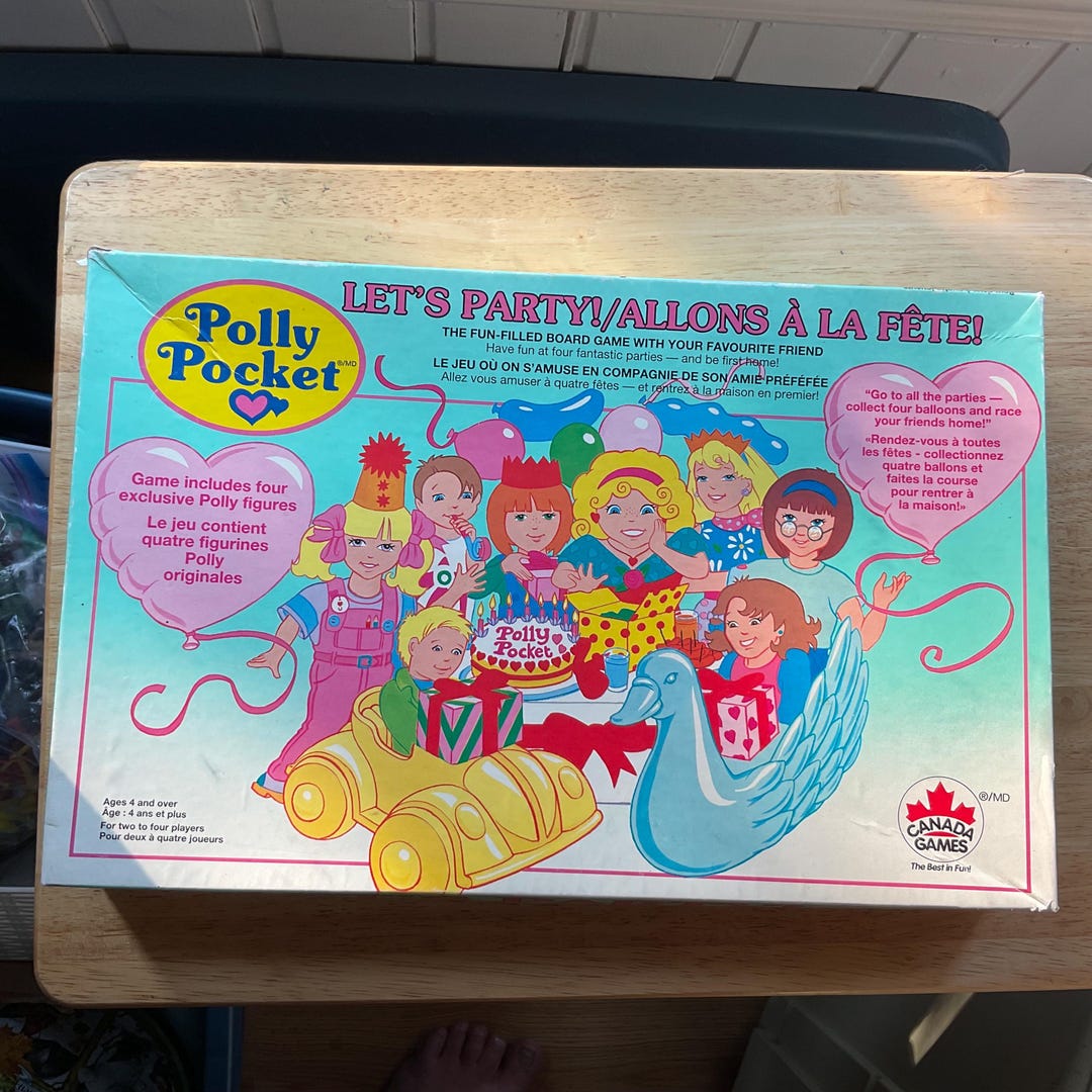 1994 Polly Pocket Party Game Canadian MISSING PIECES Not Complete Board ...