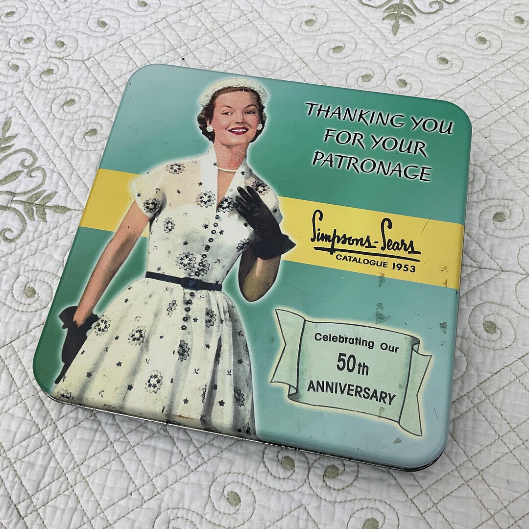 Simpson Sears Commemorative Tin 1953 2003 50 Year Anniversary Teal ...