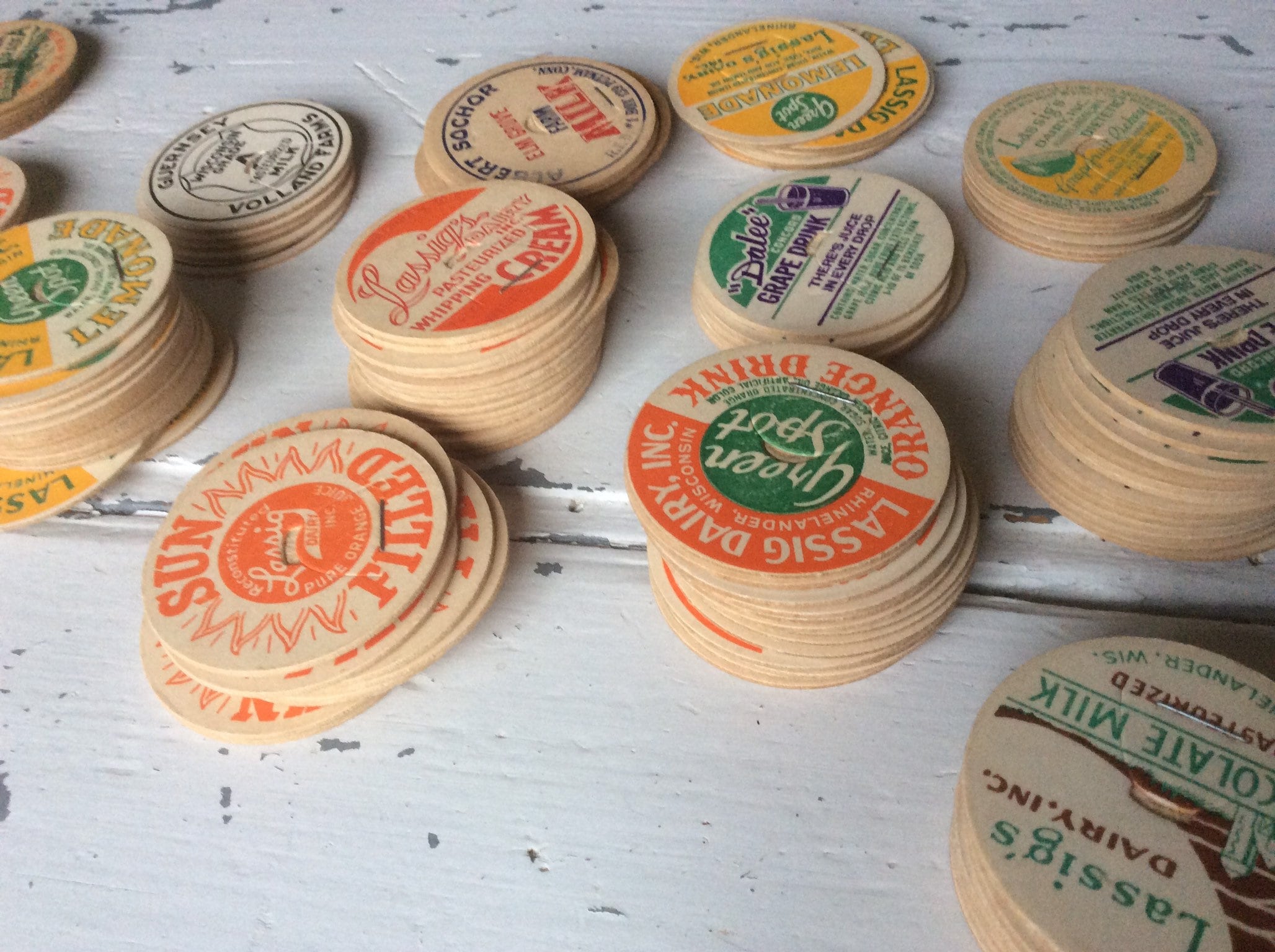 Milk Caps 20 Genuine Vintage Paper Milk Top Pogs With Dairy - Etsy UK