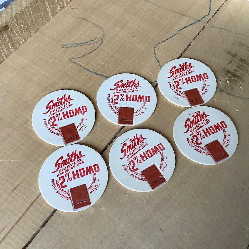 Vintage Milk Caps Cardboard Milk Bottle Tops Smiths Dairy - Etsy