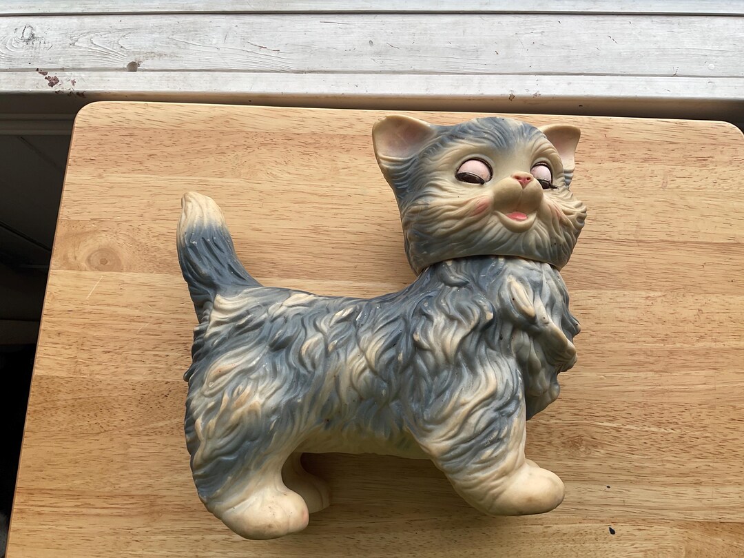 Edward Mobley Vintage Cat Rubber Squeaky Toy Sleepy Eyes (eyes Cloudy ...