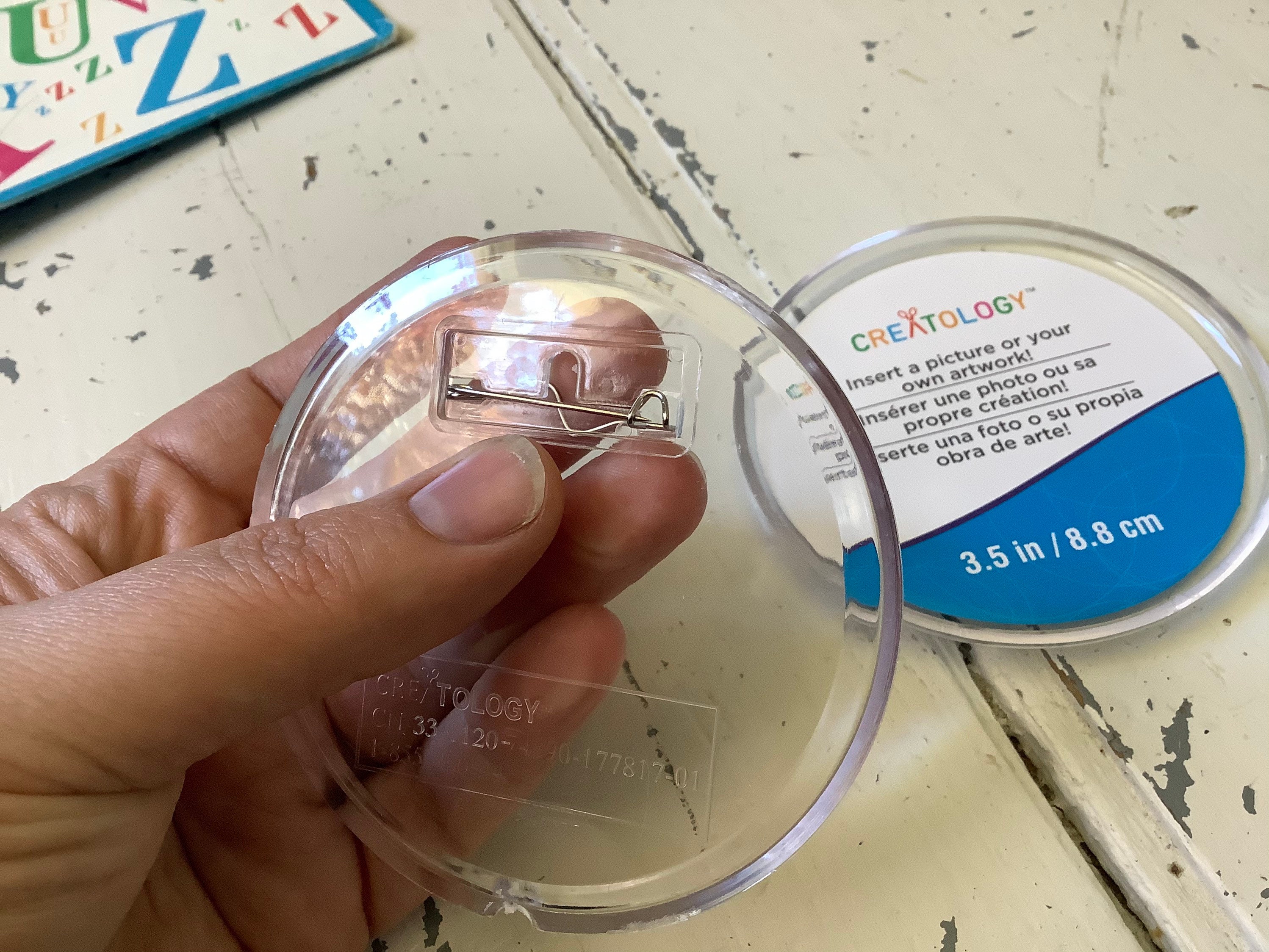 Clear Plastic Pin Back to Make Your Own Button Insert a - Etsy