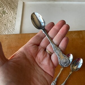 John Round and Son Tea Spoons Set 6 Silver Plated Queens Pattern 6 ...