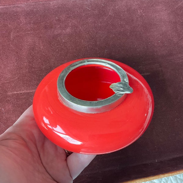 Red Glass Ashtray - Etsy
