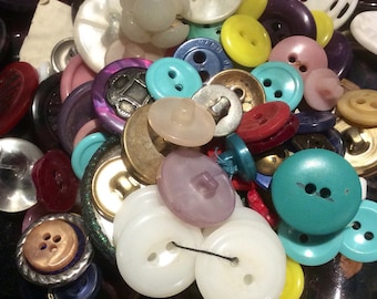 Lot of 100 Mixed Old and New With Some Vintage Too Sewing Buttons - Etsy