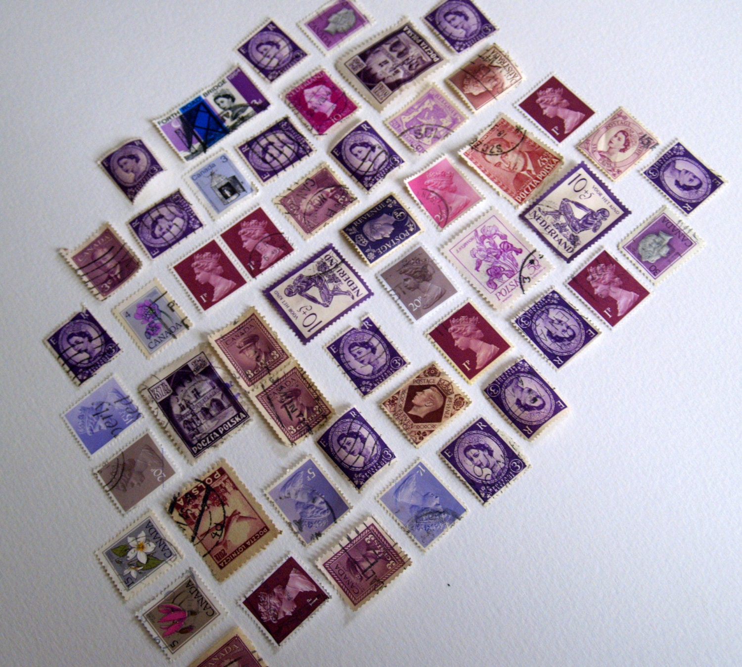 Vintage Purple Stamps Lot of 50 for Paper Crafting Collage - Etsy