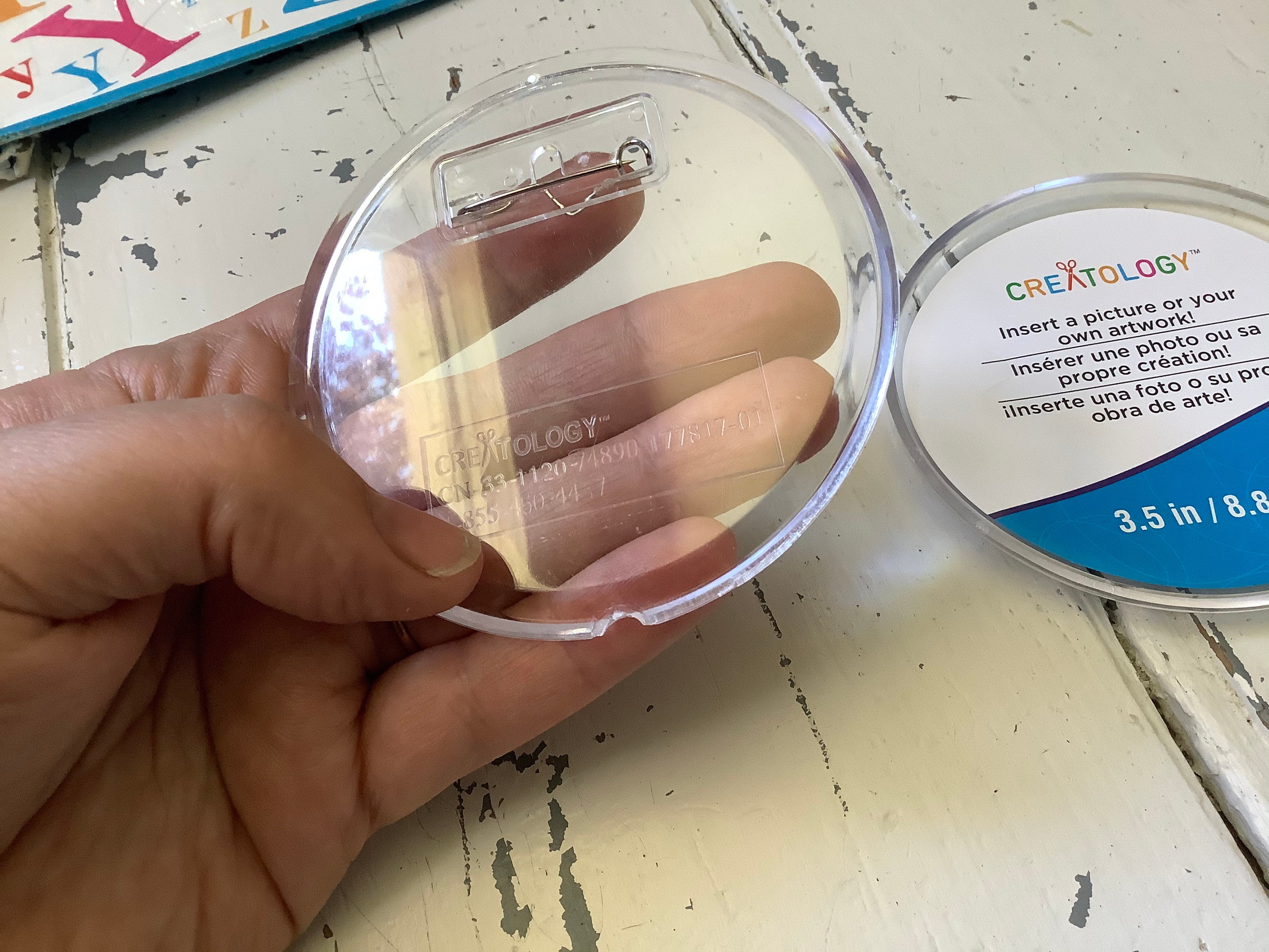 Clear Plastic Pin Back to Make Your Own Button Insert a - Etsy