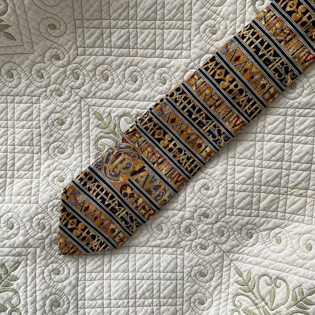 Museum Artifacts Silk Tie Teacher English History Latin Manuscript ...