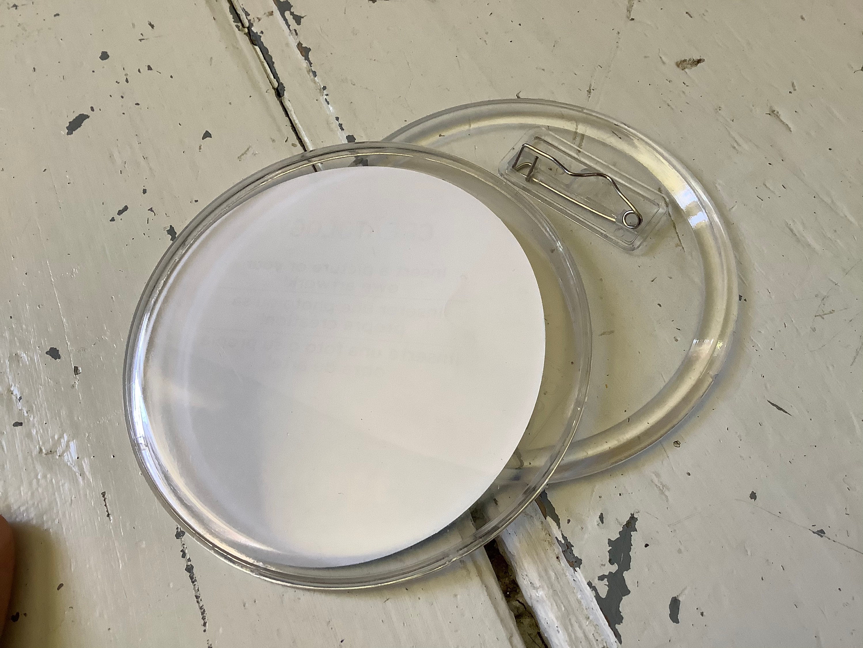 Clear Plastic Pin Back to Make Your Own Button Insert a - Etsy