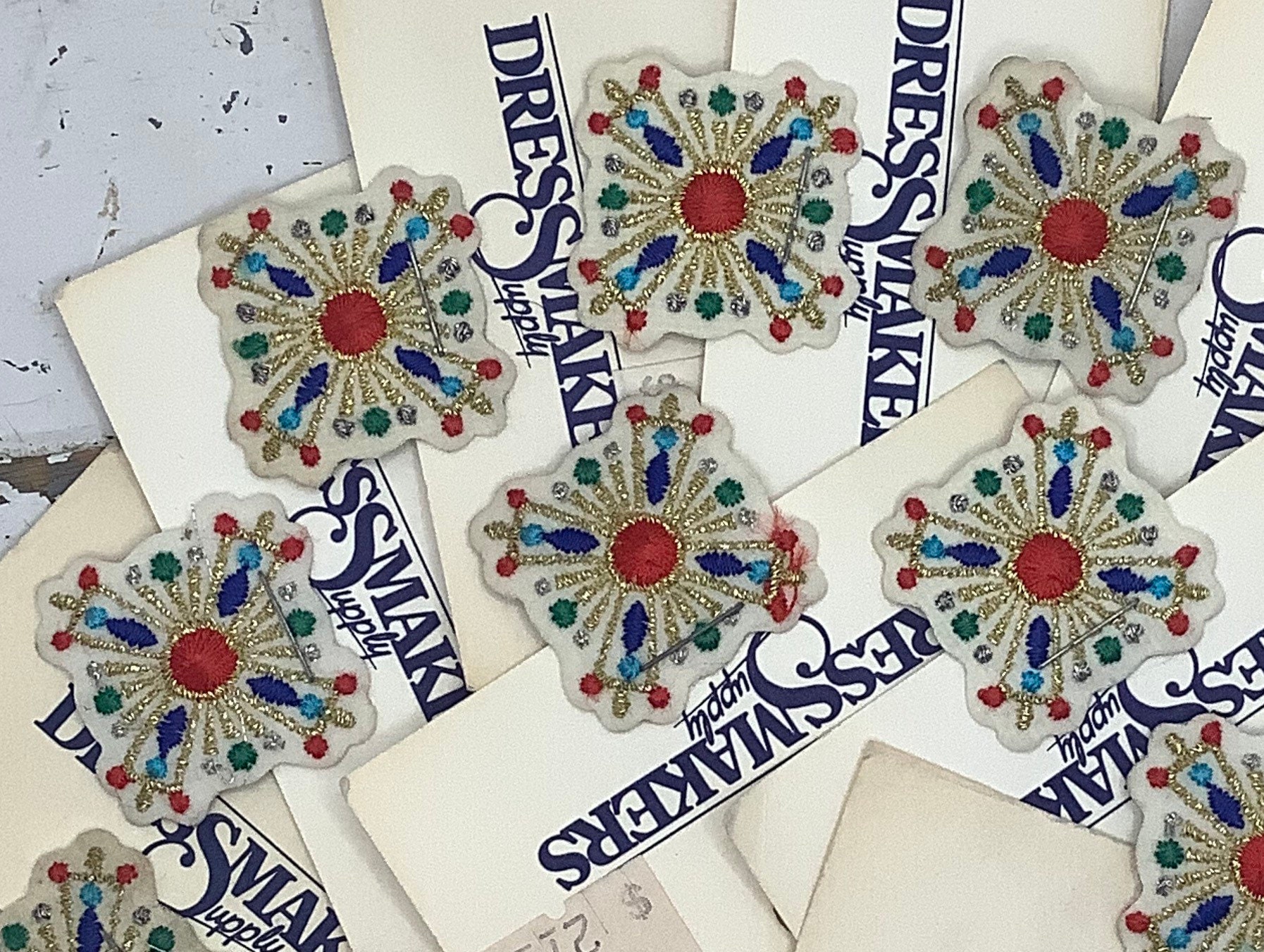 Gold Embroidered Patch Starburst Gemstone Jewellery Style Appliqués for ...