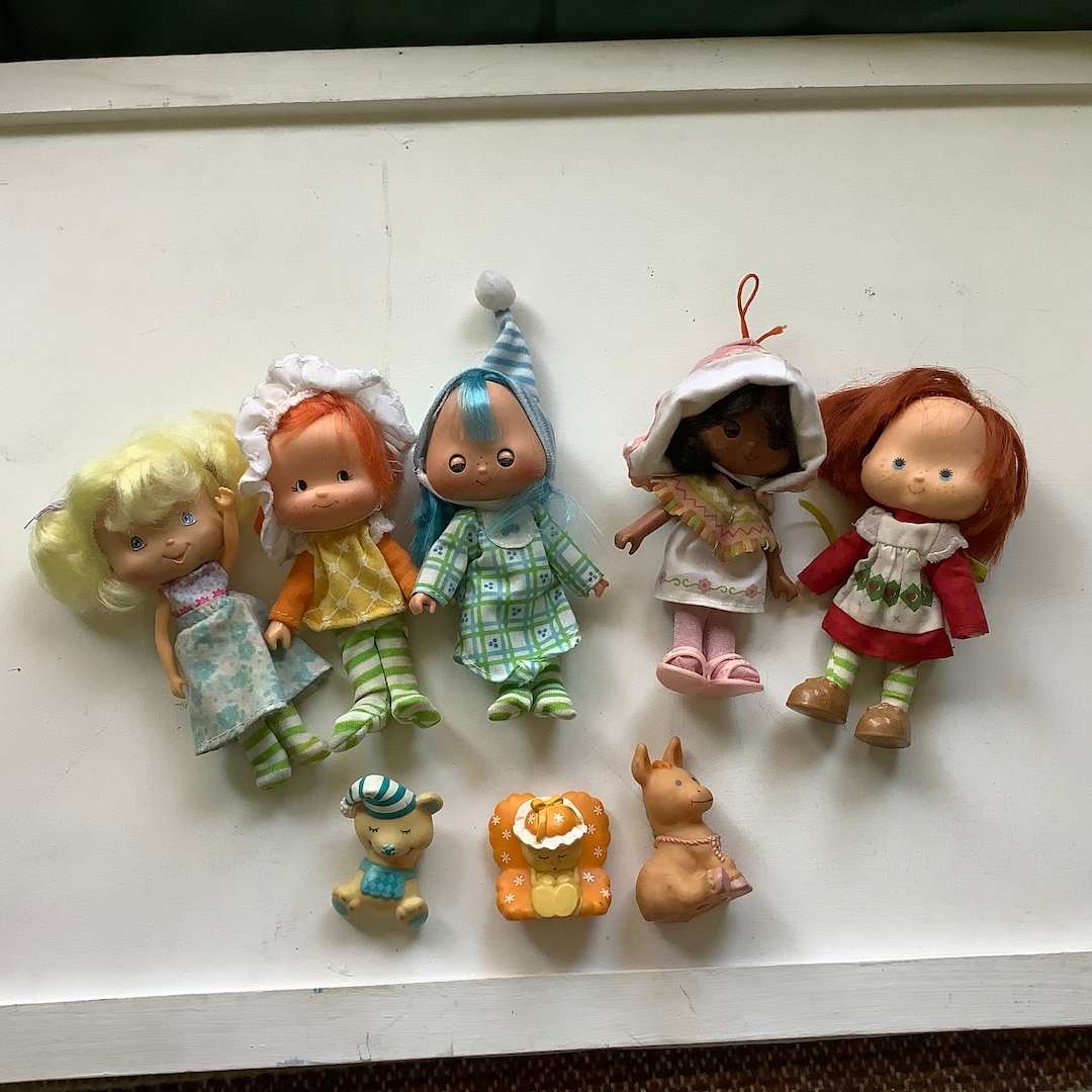 Strawberry Shortcake Tv Rubber Vinyl Hollow Dolls Lot of 8 Figures With ...