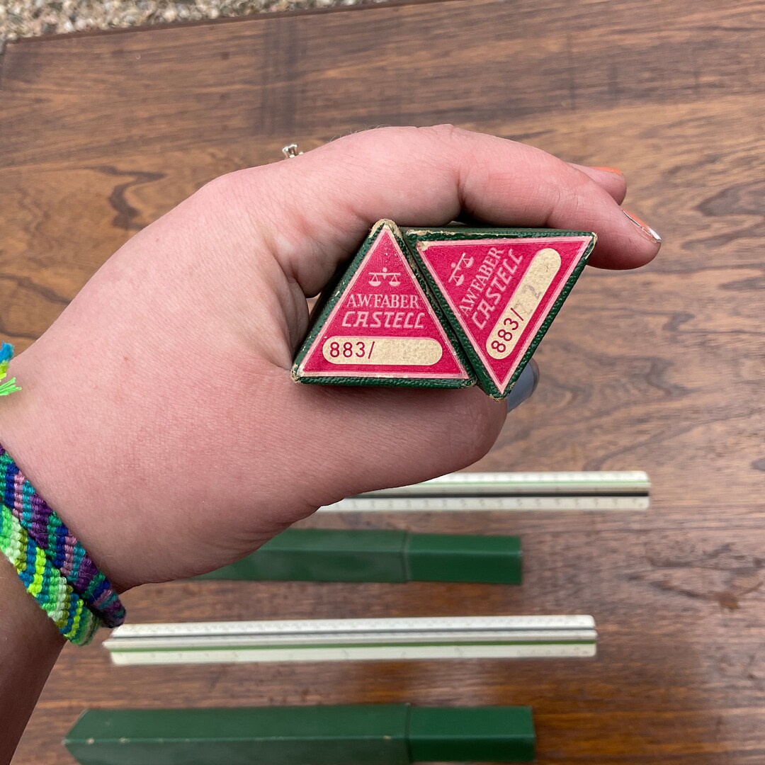 Faber Castell Triangular Scale 883 Z1 and Z2 Ruler Made in Germany Lot ...