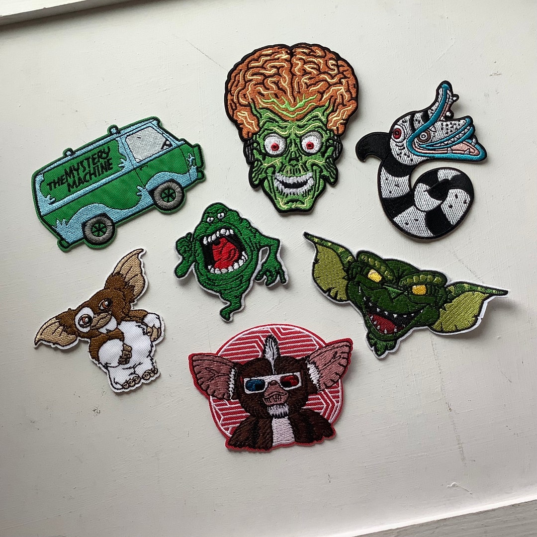 Gremlins Iron on Patch, Ghost Busters Slimer Gizmo Stripe Scooby ...