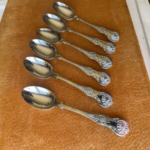 John Round and Son Tea Spoons Set 6 Silver Plated Queens Pattern 6 ...