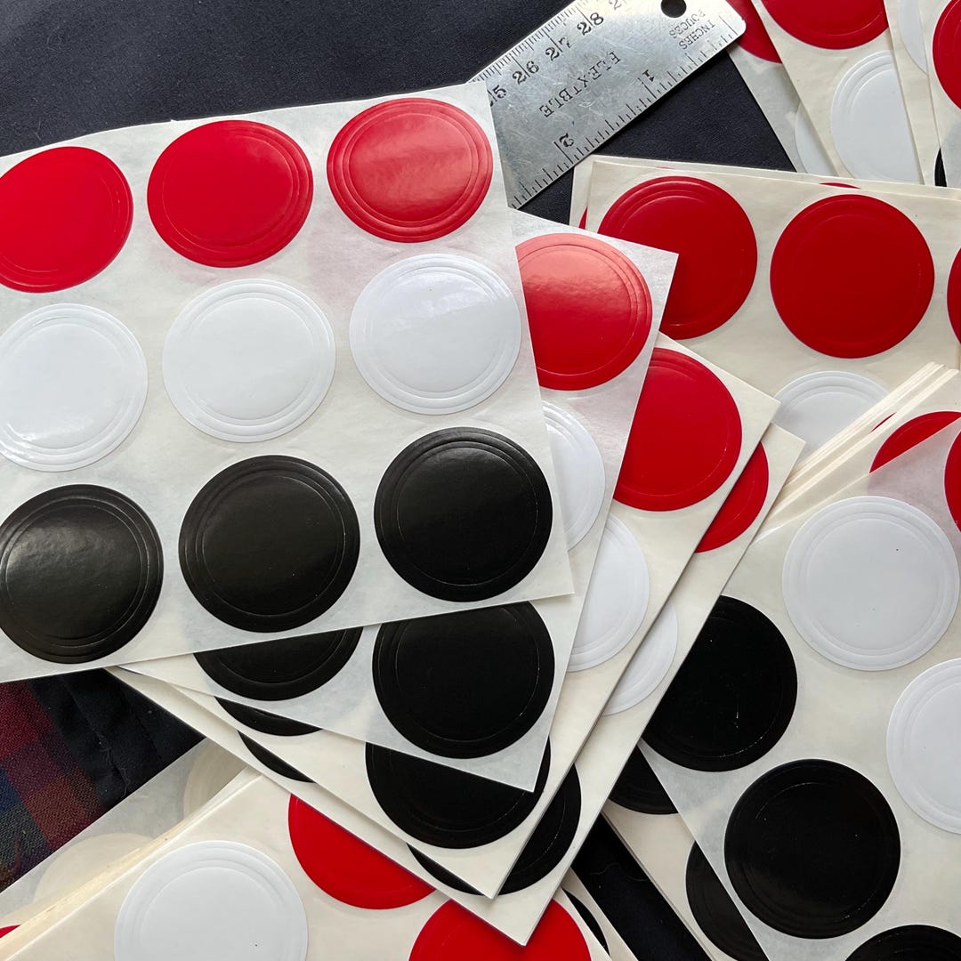 Big Lot of Circle Stickers Red White Black Prices Labels Organization 1 ...