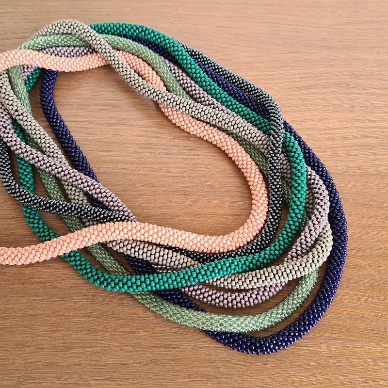 Beaded Rope Necklace - Etsy