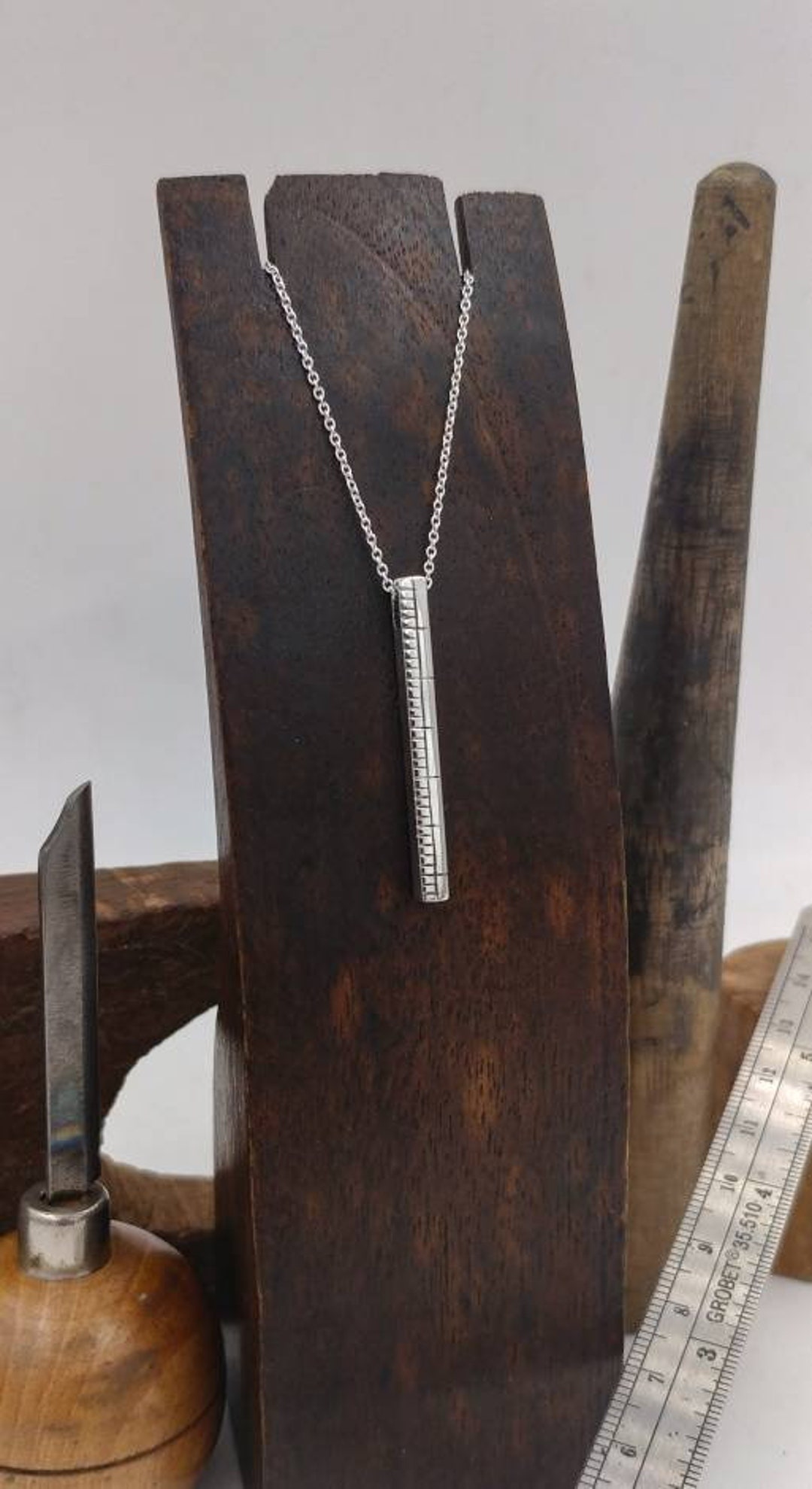 Sterling Silver Millimeter Ruler Necklace - Etsy