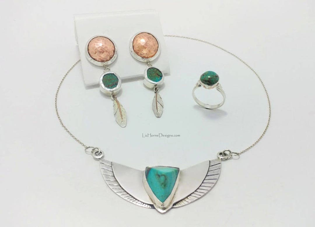 Turquoise Jewelry Set - Etsy