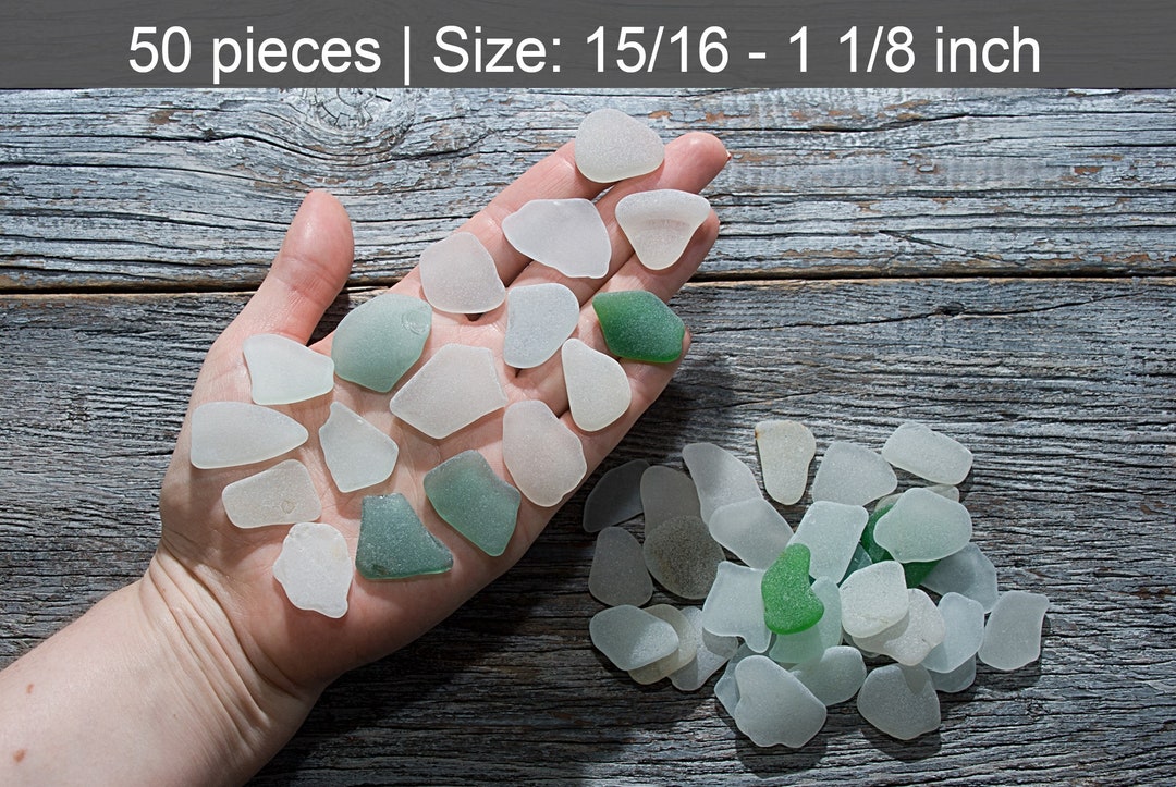 Bulk Colored Sea Glass 50pcs Medium Real Sea Glass for - Etsy